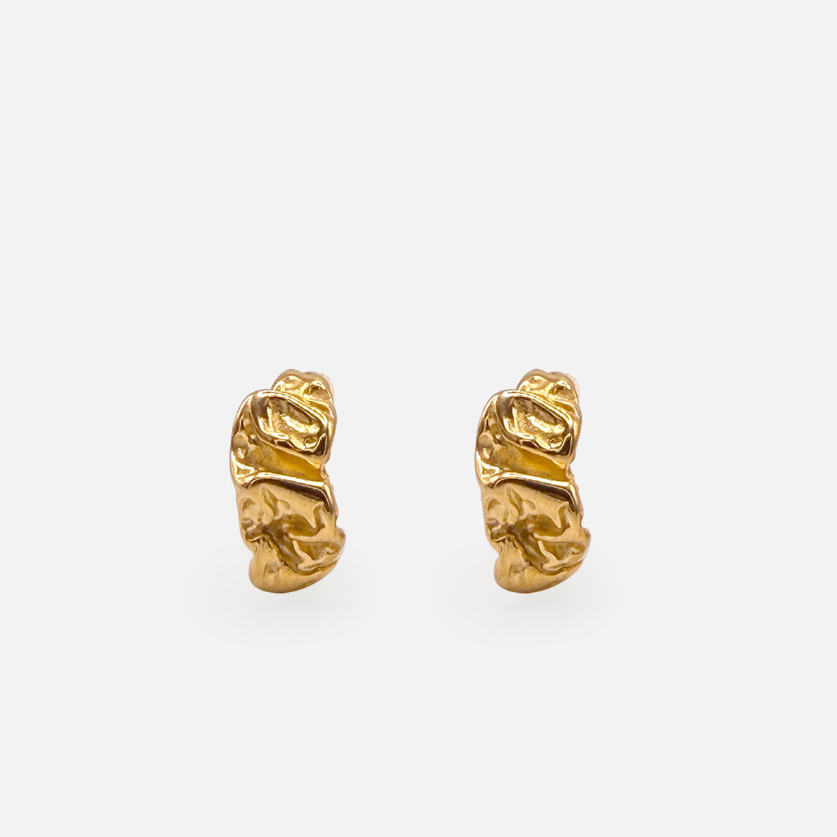 Jovi Gold Irregular Hoop Earring – Yox & Yoon